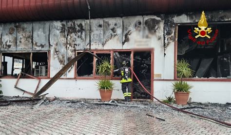 Rogo Alla Fork Lift Di Osimo Ore Per Domare L Incendio Tra Fumo Nero E