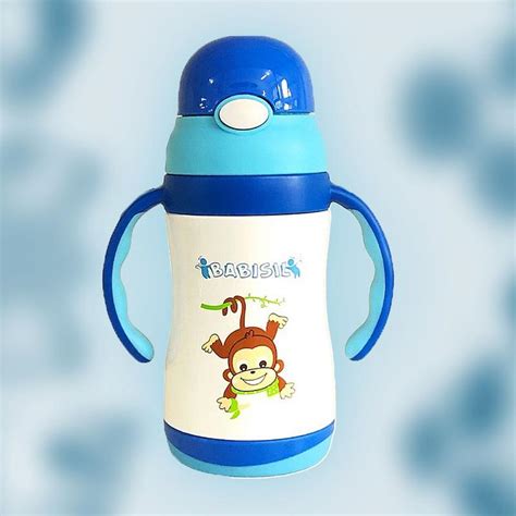 Garrafa Garrafinha Térmica Infantil Inox Alça Lateral Trava