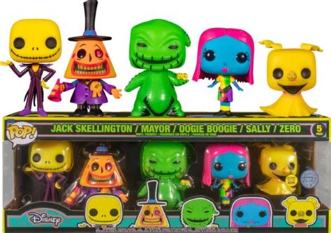 POP Disney The Nightmare Before Christmas Black Light Gitd 5 Pack