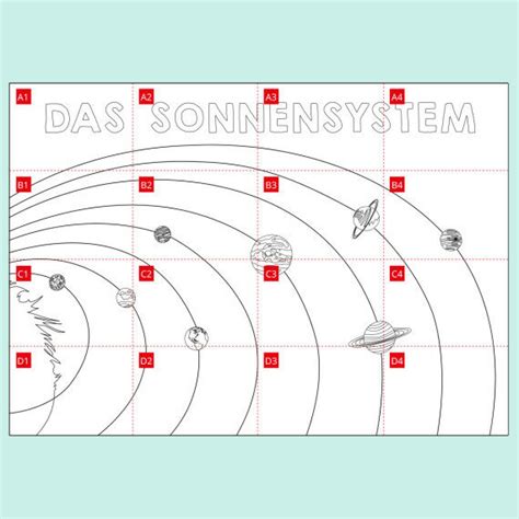 Das Sonnensystem Poster PDF Lernen Labbé