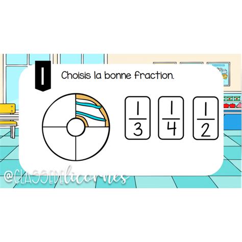 Cartes à tâche La fraction