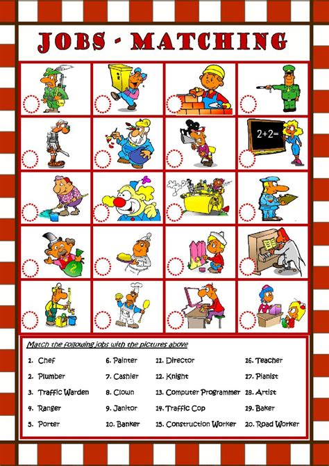 Profissões Em Inglês Exercícios LIBRAIN