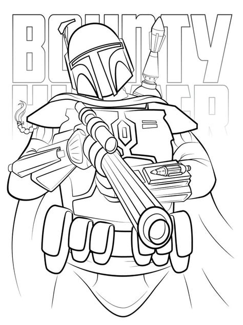 Dibujos De Boba Fett Star Wars Para Colorear Para Colorear Pintar E