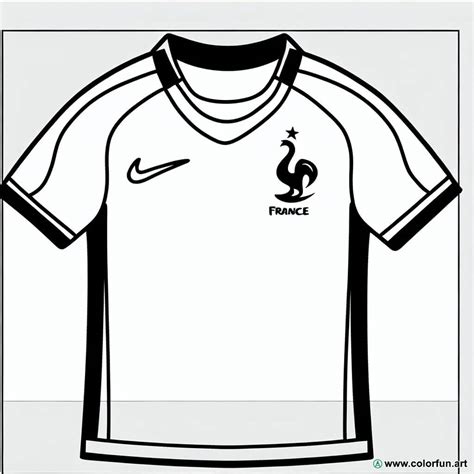 Coloriage Du Maillot De Foot De L Quipe De France T L Charger Ou