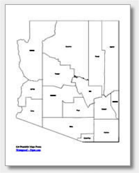 Printable Arizona Maps State Outline County Cities In Arizona State