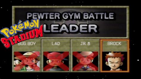 Pokémon Stadium Gym Leader Castle R1 VS Pewter Gym YouTube