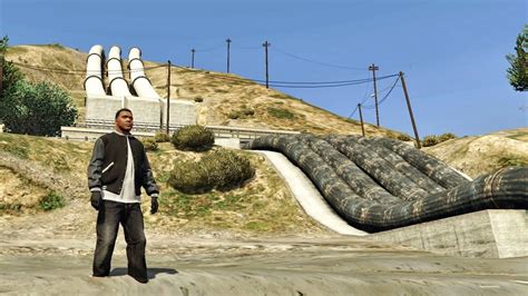 Grand Theft Auto V Spaceship Part 20 Tataviam Mountains Giant Pipes