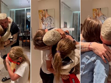 El Emotivo Reencuentro Mauro Icardi Con Wanda Nara Y Su Hijos