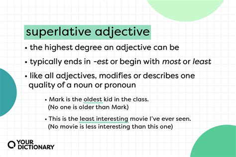 What Is A Superlative Adjective Meaning And Examples YourDictionary