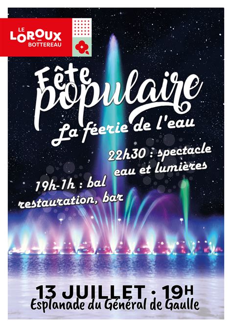 Fête Populaire La féerie de l eau Loroux Bottereau