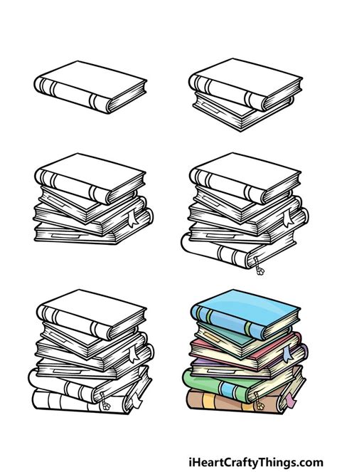 Stack Of Books Drawing How To Draw A Stack Of Books