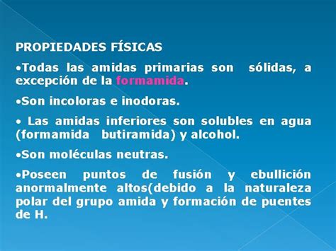 Propiedades Fisicas Y Quimicas De Las Amidas Wenda