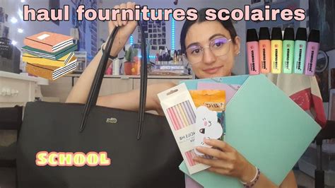 haul fourniture scolaire rentrée 2024 2025 YouTube