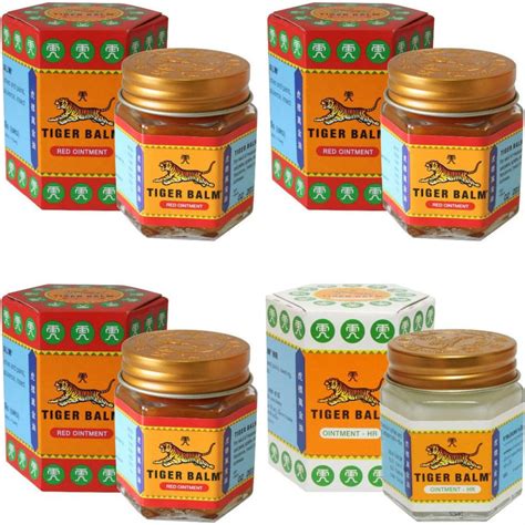 Bálsamo De Tigre 3 x Rojo 30g 1x Bálsamo De Tigre Blanco 30g Anti