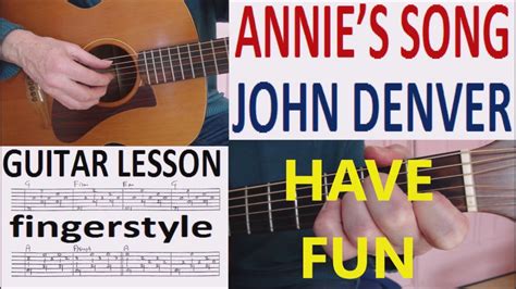 ANNIE S SONG JOHN DENVER Fingerstyle GUITAR LESSON YouTube