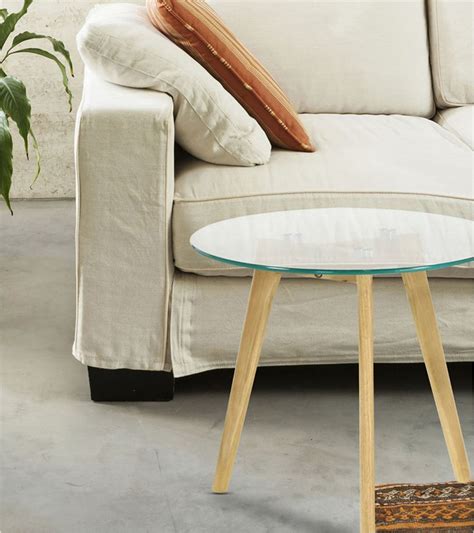 Mesa De Centro De Cristal Con Tres Patas