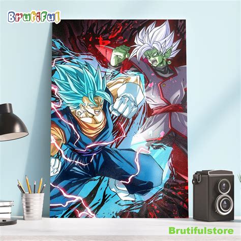 Vegito SSJ Blue Vs Zamasu Dragon Ball Super Wallpaper Poster Canvas