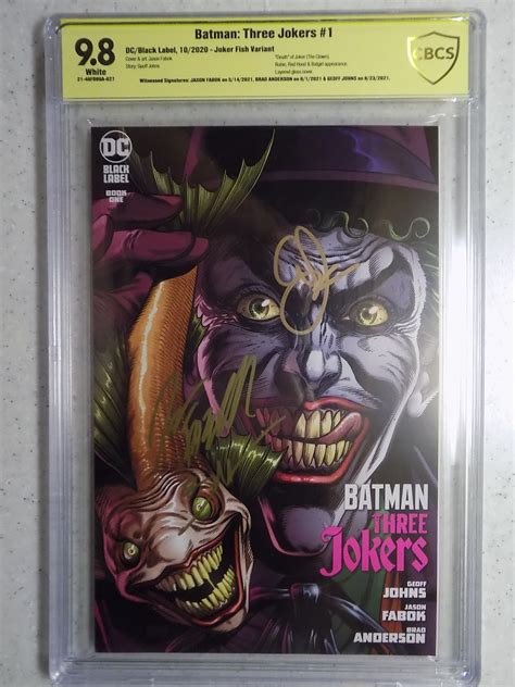 Batman Three Jokers 1 Fish VAR Sign 3 Fabok Anderson Johns Cbcs 9 8