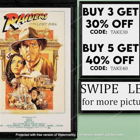Raiders Of The Lost Ark Posters Etsy