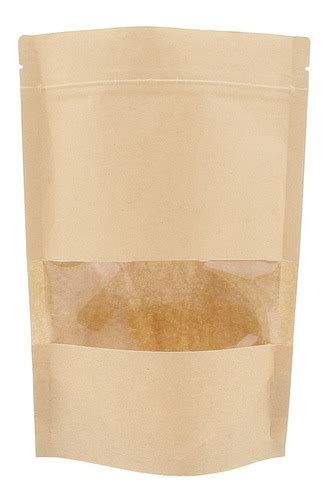 Saco Zip Lock Kraft Visor Stand Up Pouch X Un Fosco Frete Gr Tis