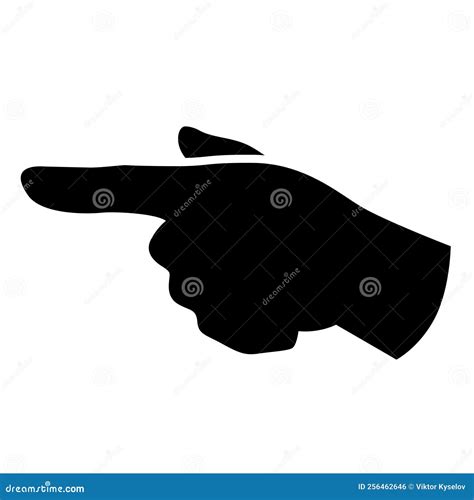 Index Finger Pointing Icon Stock Vector Illustration Of Hand 256462646