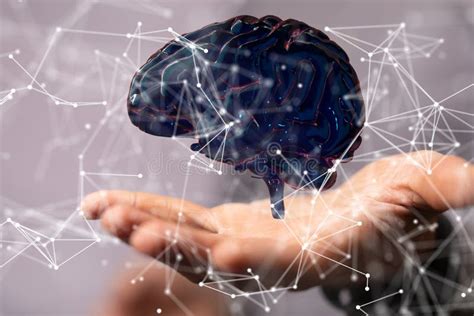 3d Machte Das Menschliche Gehirn Anatomisches Modell Schweben In Der