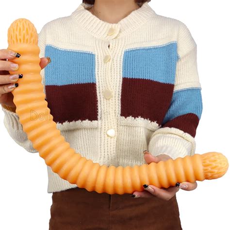 56cm Extra Long Double Headed Threaded Imitation Dildo Penis Extra Large Thick Anal Whip Lala