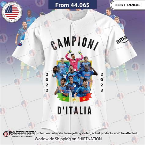 NEW SSC Napoli Campione D Italia 2023 Baseball Jerseys Shirtnation