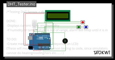 DHT Tester Ino For Incubator Wokwi ESP32 STM32 Arduino Simulator
