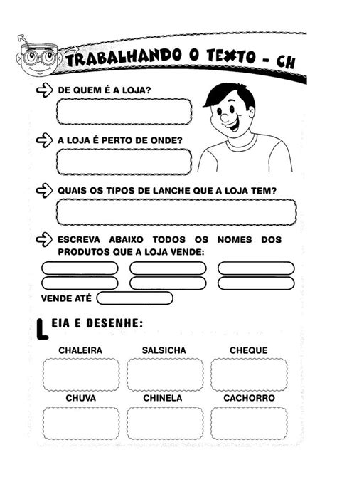 Baixe Em Pdf Fichas De Leitura Nh Lh E Ch Atividades Leitura