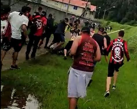 Vídeo mostra confusão entre torcidas organizadas no Santa Cândida