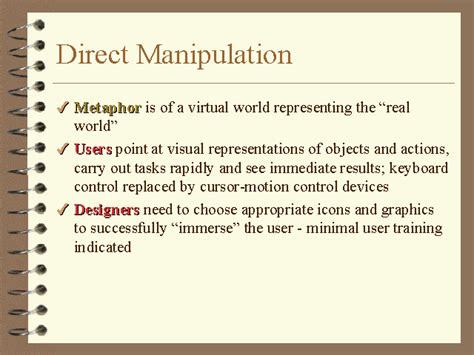 direct manipulation