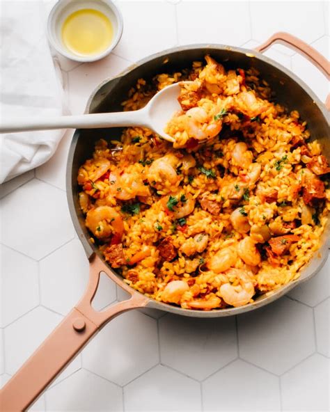 Chorizo Paella With Shrimp And Chicken Foodess