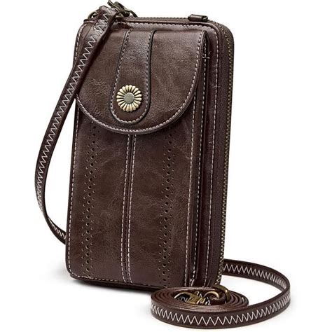 Femme Sac À Bandoulière Pour Téléphone Portable En Cuir Pu Avec Blocage