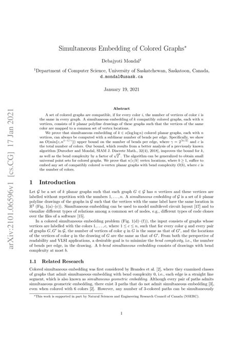 simultaneous embedding of colored graphs deepai