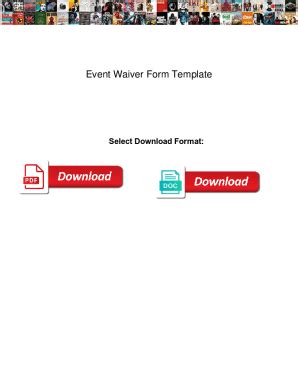 Fillable Online Event Waiver Form Template Event Waiver Form Template