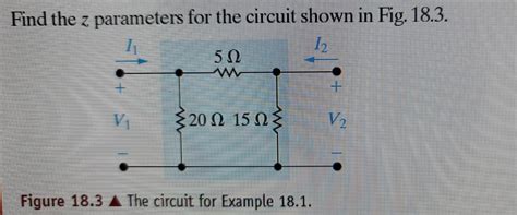 Solved Find The Z Parameters For The Circuit Shown In Fig Chegg