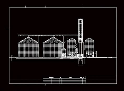Silo S Grain DWG Elevation For AutoCAD Designs CAD