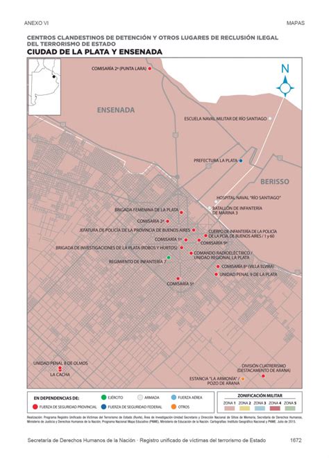 Mapas de centros clandestinos de detención CCD y hechos represivos
