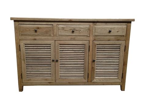 Oak Louvre Drawer Door Buffet Xw Megaria