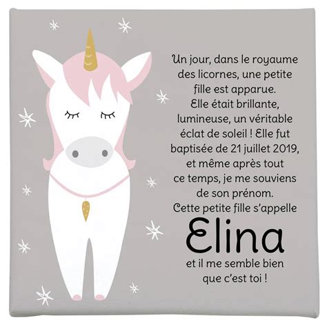 Histoire du prénom racontée par la licorne design