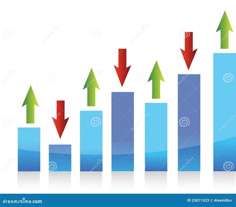 Graph Up And Down Arrows Illustration Stock Vector Illustration Of