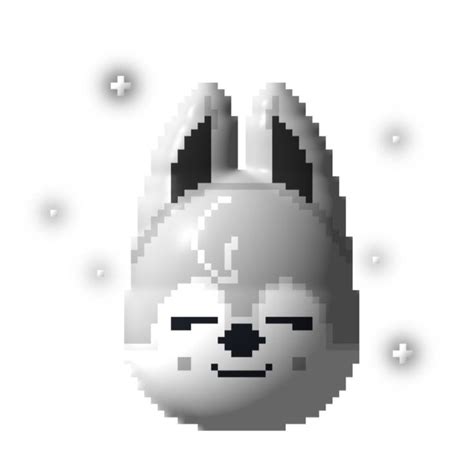 A Pixellated Image Of A Cat With Its Head Tilted To The Side And Eyes
