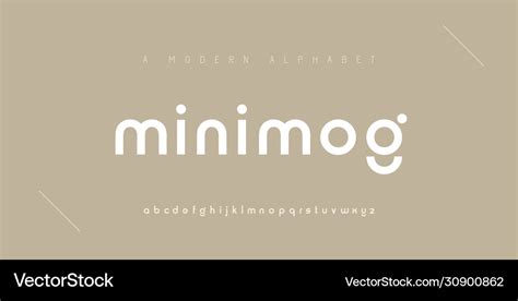 Abstract Minimal Modern Alphabet Fonts Typography Vector Image