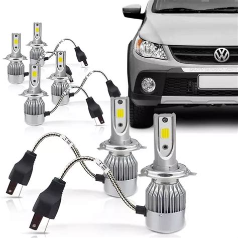 Kit Lampada Led Farol Milha Saveiro Cross