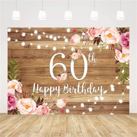 Amazon Ticuenicoa 7x5ft Happy 60th Birthday Backdrop For Women