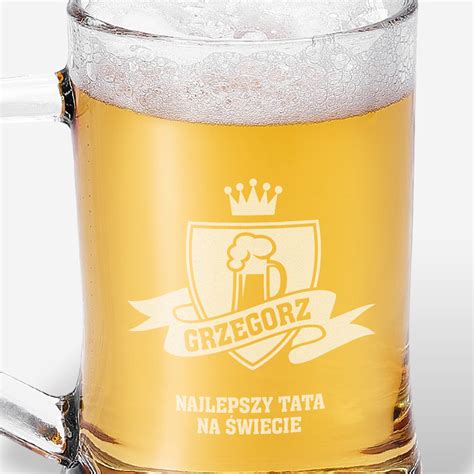 Kufel do piwa z grawerem PREZENT NA DZIEŃ OJCA