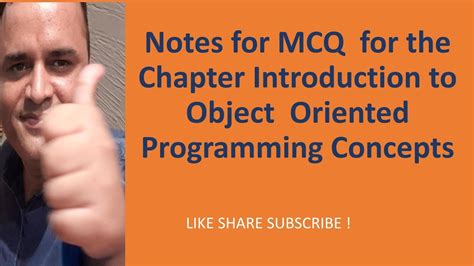 mcq revision introduction to object oriented programming concepts icse cbse semester 1
