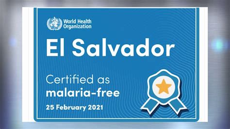 El Salvador Libre De Malaria Youtube