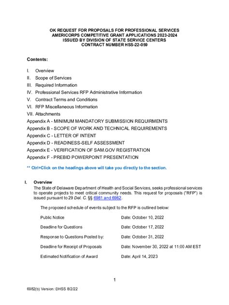 Fillable Online Bidcondocs Delaware Indiana AmeriCorps State Grant